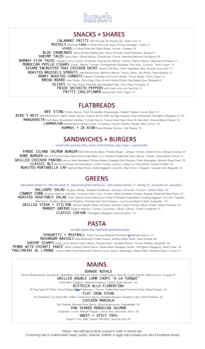 Lunch – Zola Bistro